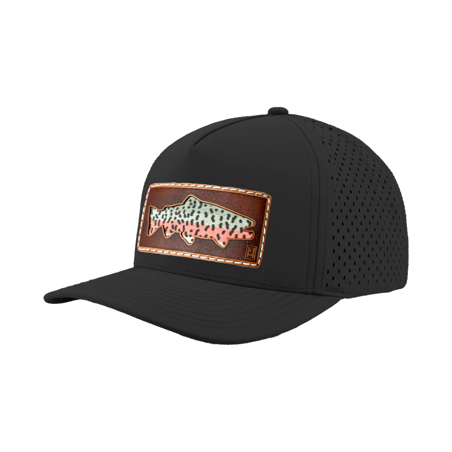 Rainbow Trout Leather Patch Hat – Hooked Design
