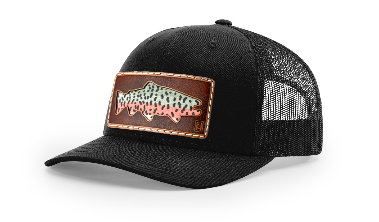 Rainbow Trout Leather Patch Hat – Hooked Design