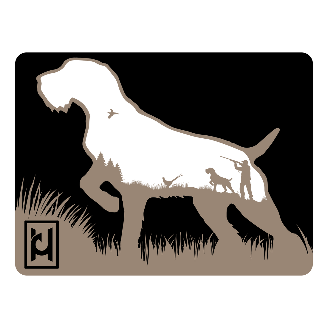 German Wirehaired Pointer 2.0 Sticker – Hooked Design